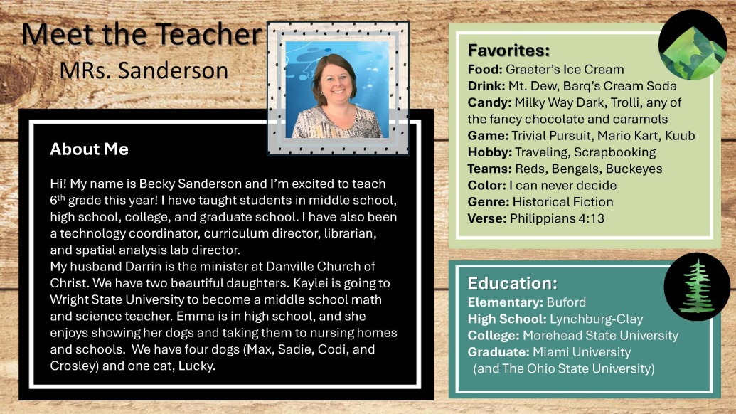 Departments - Upper Elementary - Mrs. Sanderson - 6th Grade | Hillsboro ...